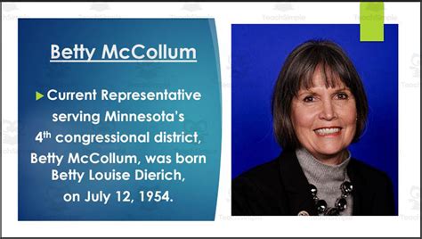 Us Representative Betty Mccollum Mn 4th Bio Ppt By Teach Simple