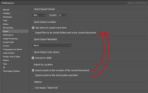 Bug Quick Export Does Not Adhere To Export Locati Adobe Community