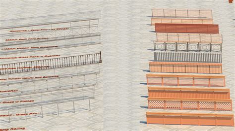 45 Parametric Railing Revit Collection Model Turbosquid 2106981