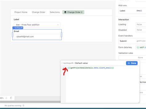 assigning data to textinput component from query 💬 queries and