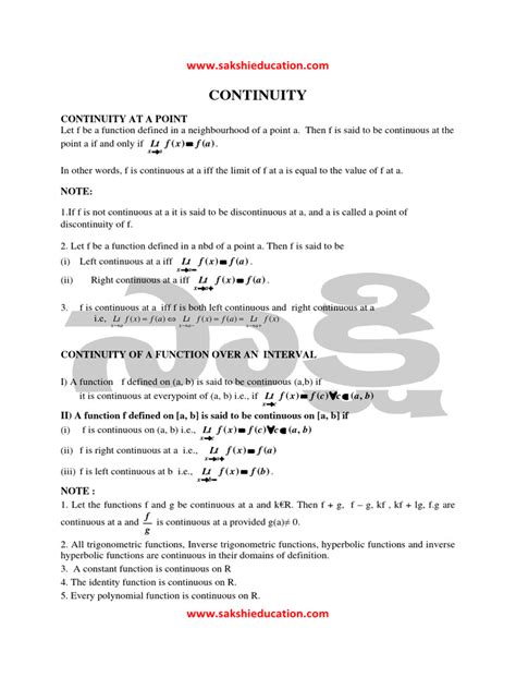 08 04 Continuity Download Free Pdf Continuous Function Function Mathematics