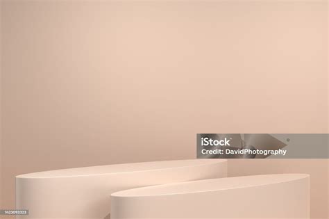 3d 그림 모형 연단 분홍색 배경에 대한 제품 또는 광고를위한 기하학적 추상적 인 구성 최소 3d 일러스트 렌더링 스톡 0명에 대한 스톡 사진 및 기타 이미지 Istock
