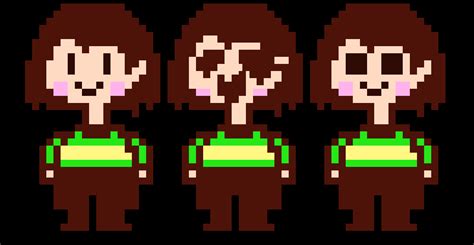 Undertale Chara Fan Made Battle Sprite Fixed Pixel Ar
