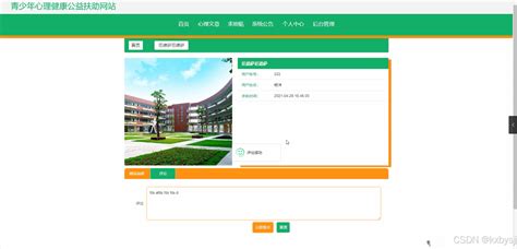 Java青少年心理健康公益扶助网站开题源码 Csdn博客