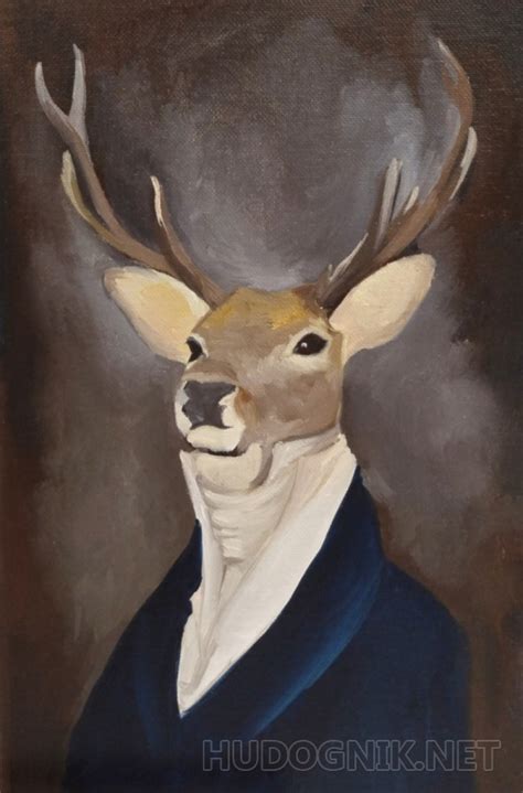 Картина Олень Размеры 20x30 Год 2023 Цена 1500 рублей Художник Тадевосян Лилита Гарегиновна
