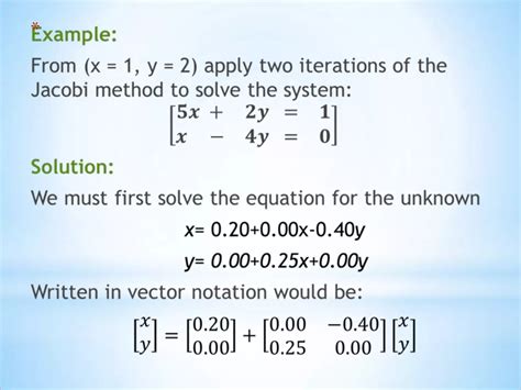 Iterative Methods For The Solution Pptx