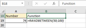 Example Of How To Use Rand And Randbetween Functions In Excel