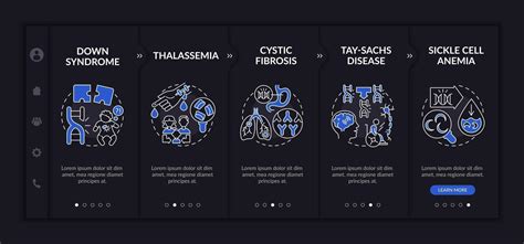 Common Genetic Diseases Onboarding Vector Template 2487309 Vector Art At Vecteezy