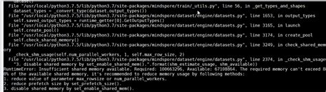 Docker启动ms的faster Rcnn Demo 训练报错insufficient Shared Memory Available 昇腾社区