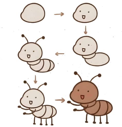 Draw An Ant Easy Step By Step Guide Free Printable Sheet