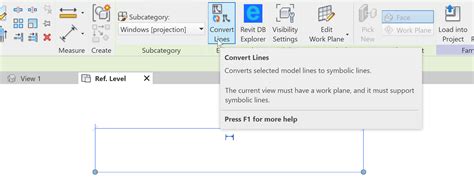 cannot convert model lines to symbol lines on a specific computer in revit