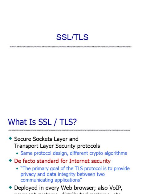 Ssl Tls Pdf Transport Layer Security Public Key Certificate