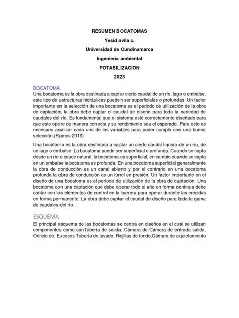 Potabilizacion Pdf Agua Represa