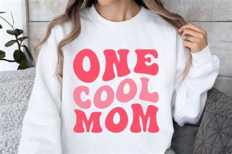 One Cool Mom Svg Graphic By Retro Svg Shirt · Creative Fabrica