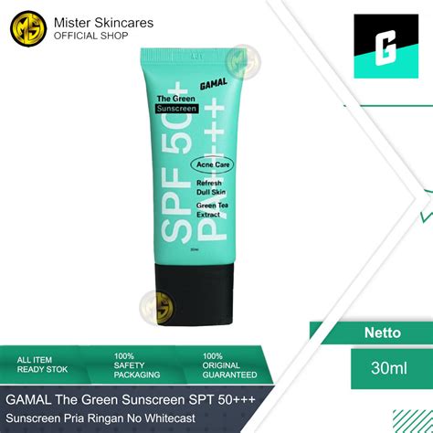 Jual The Green Sunscreen Spf 50 Pa 30ml By Gamal Men Sunscreen