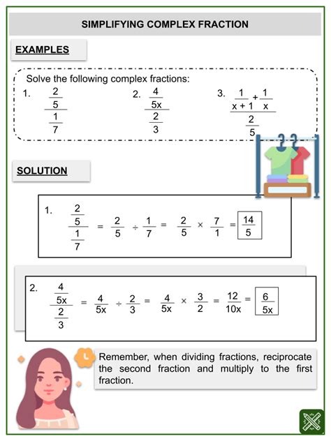 Complex Fraction Worksheet 7th Grade