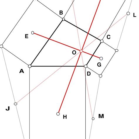 Theorem 5 If Similar Rectangles With Centers E F G And H Are Erected