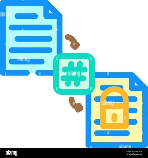 Hashing Algorithm Color Icon Vector Illustration Stock Vector Image And Art Alamy