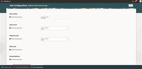 Unable To See “zone Worker Assignment” Option In Advance Inventory