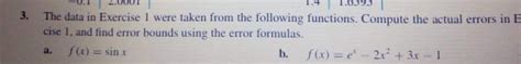 solved 1 4 6595 3 the data in exercise 1 were taken from