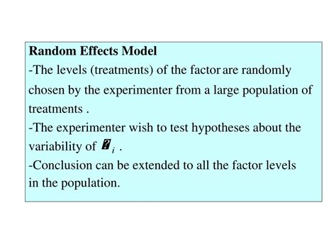 PPT Design And Analysis Of Single Factor Experiments The Analysis Of