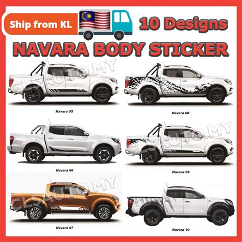Nissan Navara Sticker Body Side Lining 10 Designs 4x4 Vgs Turbo