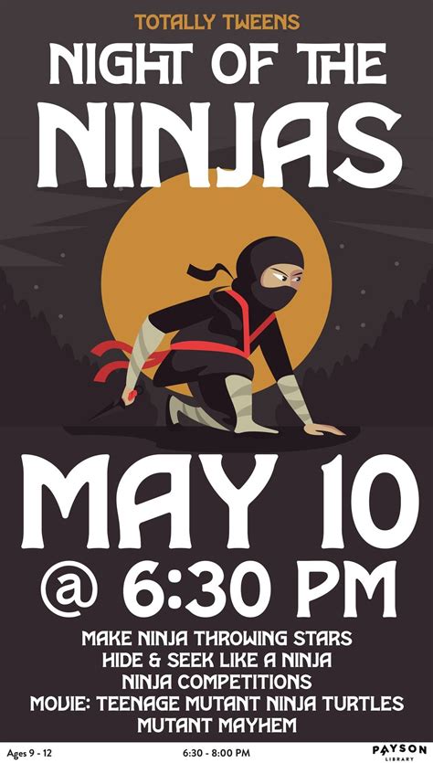 Totally Tweens Night Of The Ninjas 66 S Main St Payson Ut United