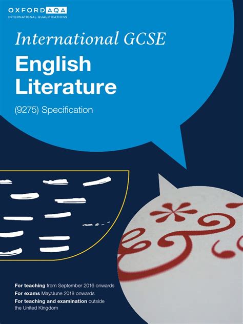 oxfordaqa international gcse english literature specification pdf