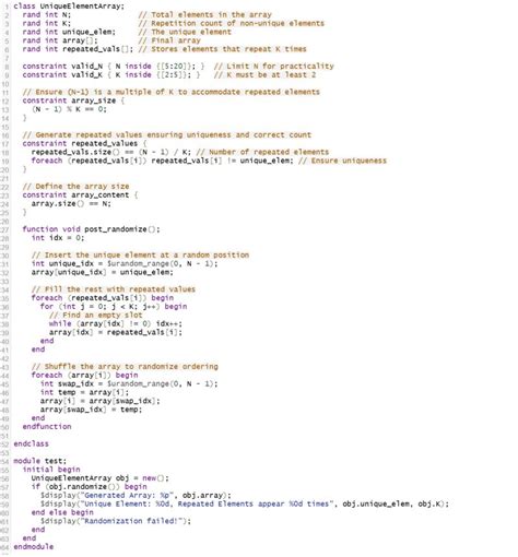 Day 5 Qwrite A Systemverilog Constraint To Generate A Random Array Of N Sandeep Rao Reddimalla