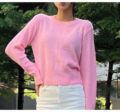 허리잘록 핏보장 데일리 라운드니트 기본핏 가을니트 에이블리