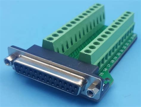 Db25 Female Connector Adapter Converter To Terminal Pcb Breakout Board