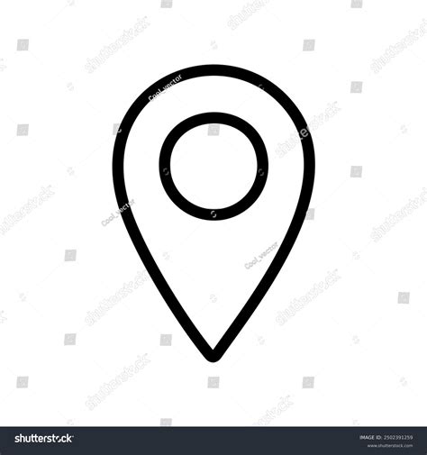 Location Map Pin Marker Outline Icon Stock Vector Royalty Free 2502391259 Shutterstock