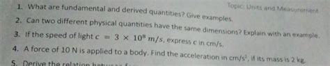What Are Fundamental And Derived Quantities Give Examples Can Two Diffe