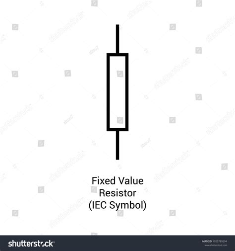 Fixed Value Resistor Symbol Iec Symbols Stock Vector Royalty Free