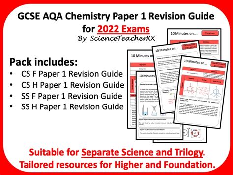 Aqa Gcse Science Revision Guides 2022 Teaching Resources