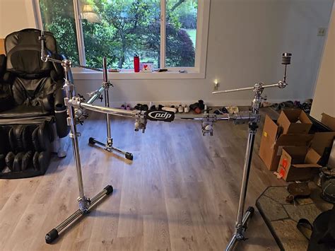 Pdp By Dw Chrome Plated Main And Side Drum Rack Package 2021 Reverb