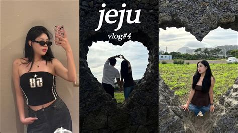 Vlog 여자친구 생일 기념 4박5일 제주 여행 Ep4 🎂🎀 빵순이랑 바다 뿌시기 서귀포 포토 스팟 📸 김녕해수욕장 카페 흑돼지 Youtube