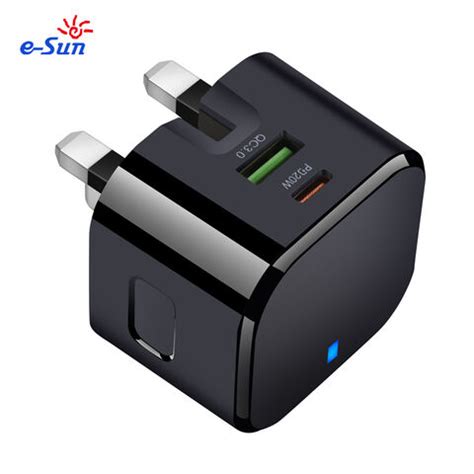 Buy Wholesale China Usb C Pd Charger 20w Dual Port Uk Foldable Plug Qc3 0 Wall Charger For