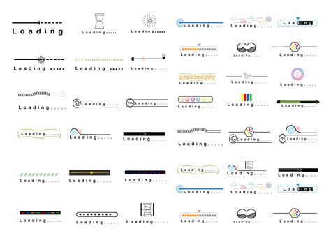 Loading Element Asset For App Web Ui Ux Design Big Set Vector Art At Vecteezy