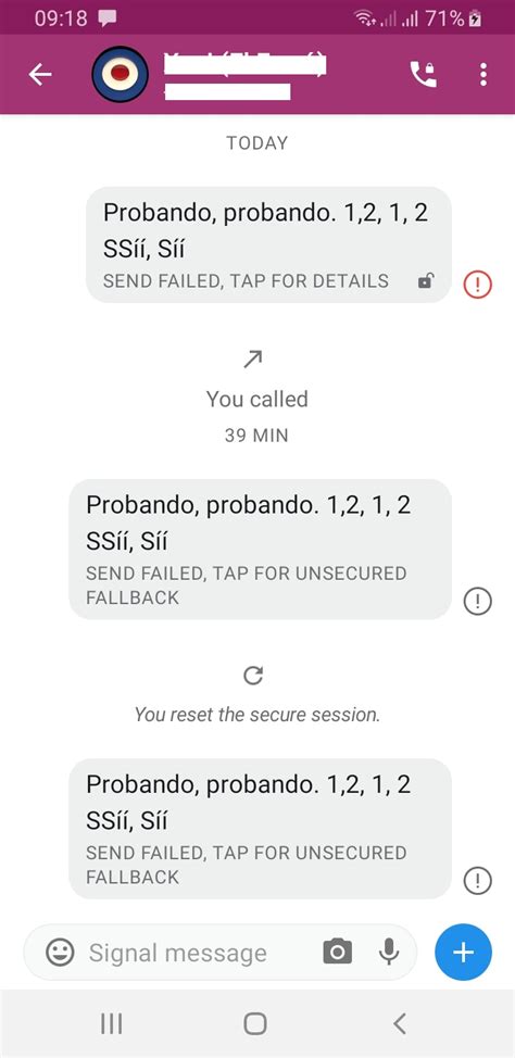 SIGNAL SEND FAILED TAP FOR UNSECURED FALLBACK Issue Signalapp Signal Desktop GitHub