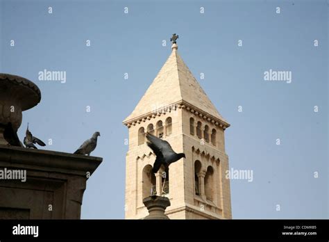 Doves Fly Over The Church Of The Holy Sepulchre Resurrection In