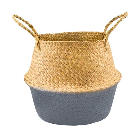 Balieda Foldable Basket With Handle Woven Baskets For Plant And Picnic