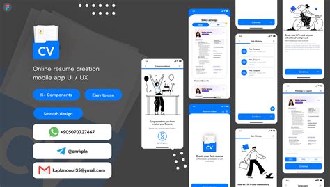 Resume Maker Mobile App UI Design Behance