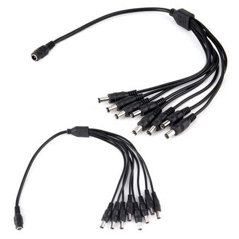 GetUSCart Exgoofit Pack DC Female To Male Output Power Splitter Cable Y Adapter For CCTV