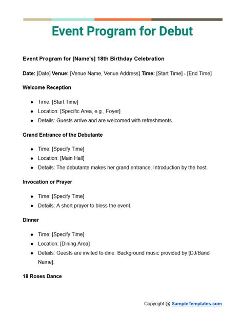 FREE 47 Event Program Samples Templates