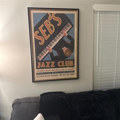 Sebs Jazz Club Retro Vintage Ad Poster Inspired By La La Land And Los