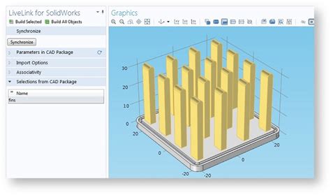 Synchronizing Selections Between SolidWorks And COMSOL Multiphysics