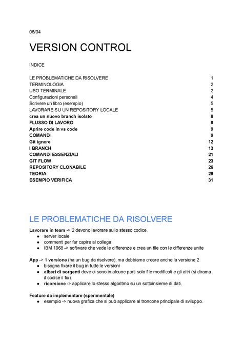 Guida Github Git Version Control Dispense Di Fondamenti Di Informatica Docsity