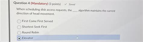 solved question 4 mandatory 3 ﻿points savedwhen