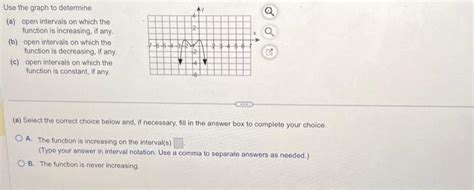 Solved Use The Graph To Determine A Open Intervals On Chegg